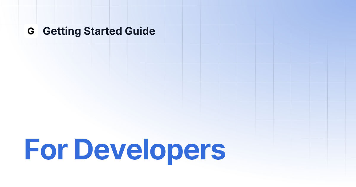 For Developers Getting Started Guide 6152
